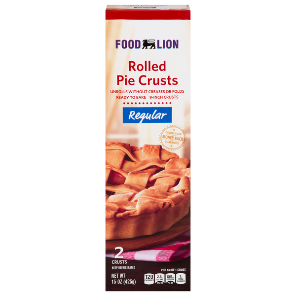 Save on Food Lion Regular Rolled Pie Crusts 9 Inch - 2 ct Order Online ...