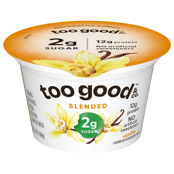 Save on Too Good & Co. Blended Low Fat Vanilla Greek Yogurt Cup Order ...