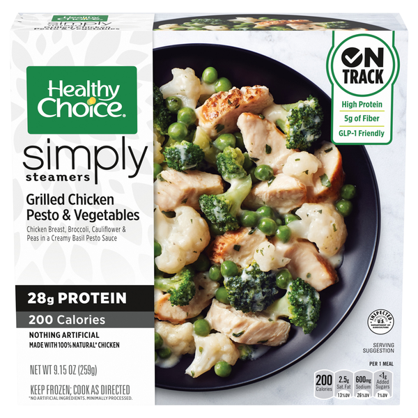 Save on Healthy Choice Simply Steamers Grilled Chicken Pesto & Veggies ...