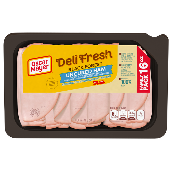 Save on Oscar Mayer Deli Fresh Uncured Ham Black Forest Sliced Order ...