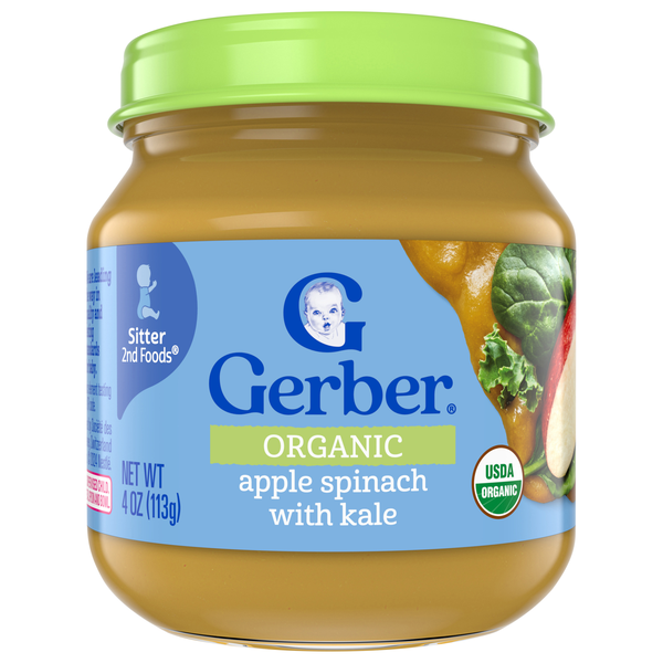 Save on Gerber Organic 2nd Baby Food Apple Spinach with Kale Order ...