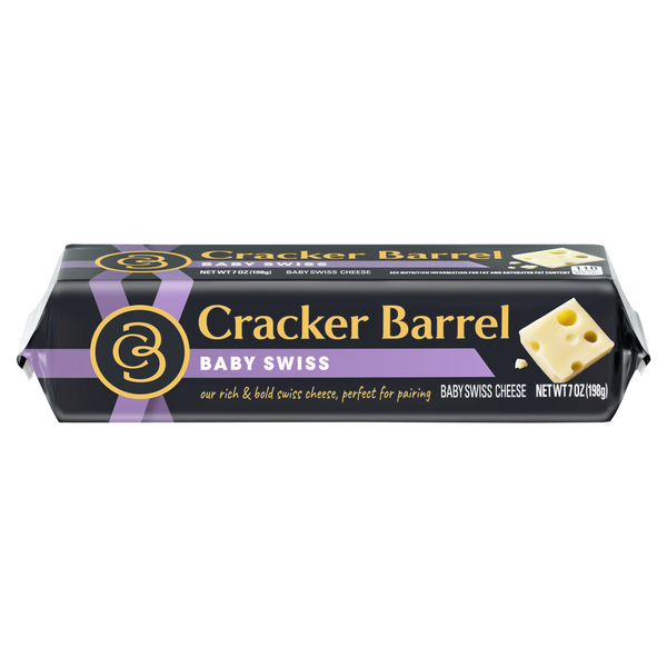 Save on Cracker Barrel Baby Swiss Cheese Block Order Online Delivery ...