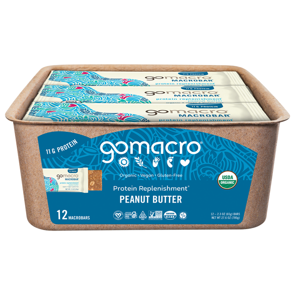Save on GoMacro Organic Gluten Free Peanut Butter 11g Protein MacroBar ...