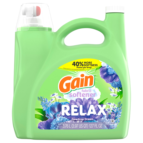Save on Gain Relax Dewdrop Dream Liquid Fabric Softener Order Online ...