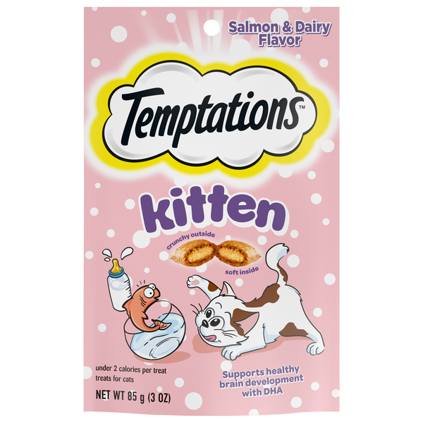 Save on Temptations Kitten Salmon & Dairy Flavor Crunchy & Soft Cat ...
