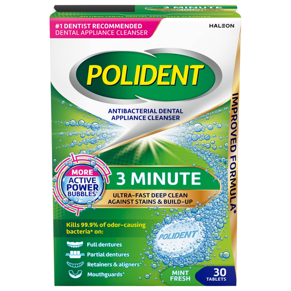 Save on Polident 3 Minute Mint Fresh Dental Appliance Cleanser Tablets ...