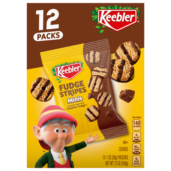 Save on Keebler Fudge Stripes Minis Original Cookie Packs - 12 ct Order ...