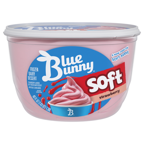 Save on Blue Bunny Soft Strawberry Frozen Dairy Dessert Order Online ...