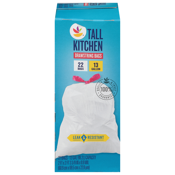 Save on Our Brand 13 Gallon Tall Kitchen Drawstring Bags Order Online ...