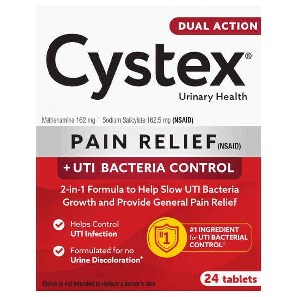 Save on Cystex Urinary Health Dual Action Pain Relief Tablets Order ...