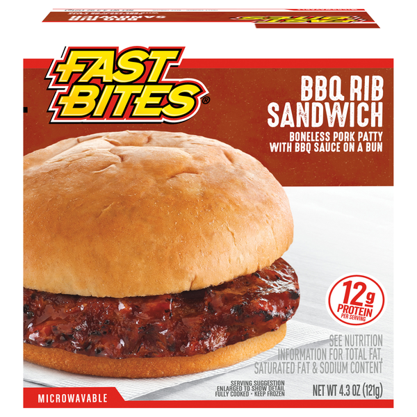 Save on Fast Bites BBQ Rib Sandwich Frozen Order Online Delivery | Food ...