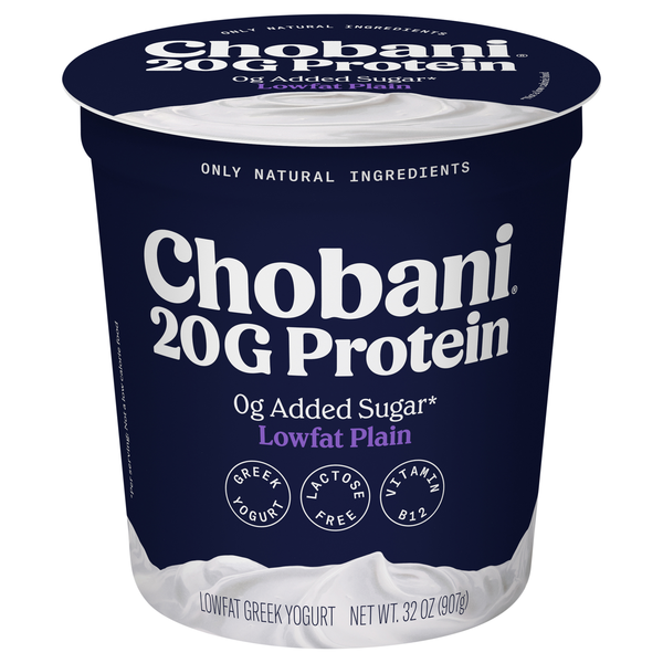 Save on Chobani 20g Protein Lowfat Plain Greek Yogurt Order Online ...