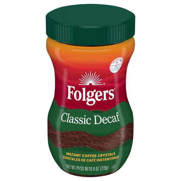Save on Folgers Decaf Classic Instant Coffee Crystals Order Online ...