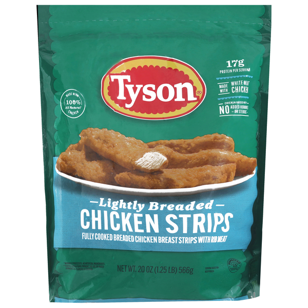 Save on Tyson Fully Cooked Lightly Breaded Chicken Strips Frozen Order ...