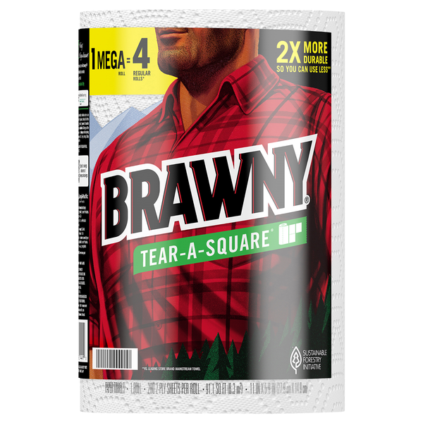 Save on Brawny Tear-A-Square White Mega Roll 2-Ply Paper Towels Order ...