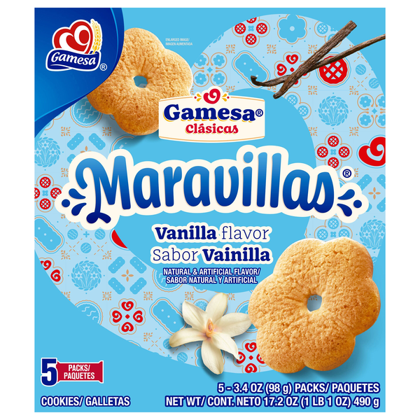 Save on Gamesa Maravillas Vanilla Cookies - 5 ct Order Online Delivery ...