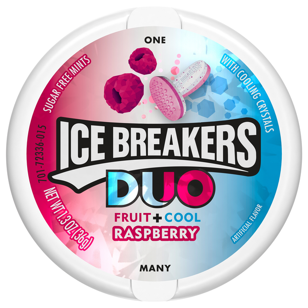 Save on Ice Breakers Duo Sugar Free Mints Fruit + Cool Raspberry Order ...