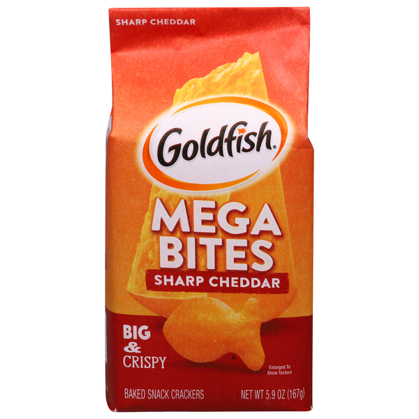 Save on Goldfish Mega Bites Sharp Cheddar Cheese Crackers Order Online ...