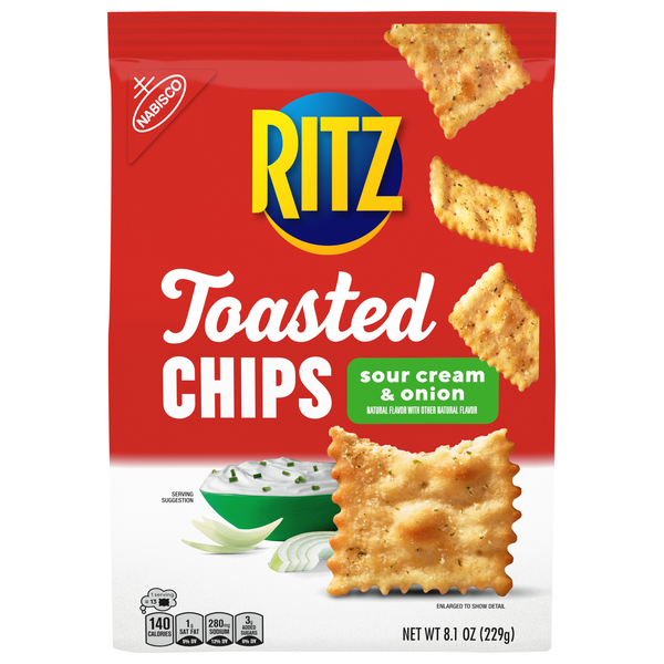 Save on Nabisco Ritz Toasted Chips Sour Cream & Onion Crackers Order ...