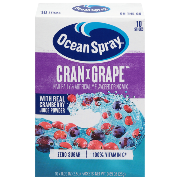 Save on Ocean Spray Zero Sugar Cran x Grape Drink Mix - 10 ct Order ...