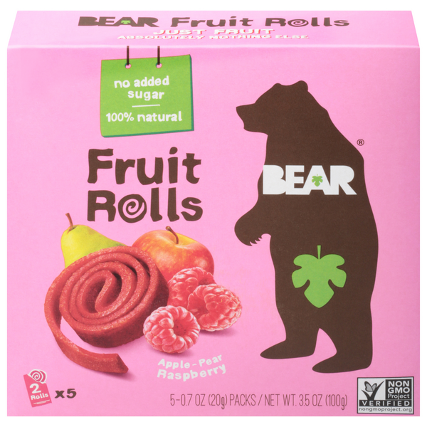 Save on Bear Fruit Rolls Apple-Pear Raspberry - 5 ct Order Online ...
