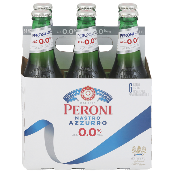 Save on Peroni Nastro Azzurro Non-Alcoholic Malt Beverage - 6 pk Order Online Delivery | GIANT