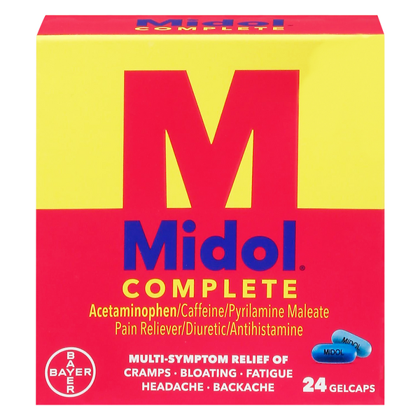 Save on Midol Menstrual Complete Multi Symptom Relief Gelcaps Order ...