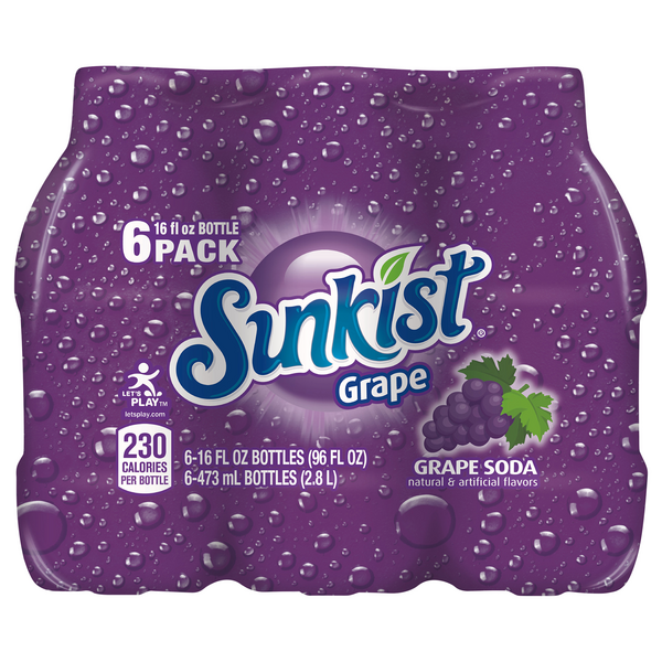 Save on Sunkist Grape Soda - 6 pk Order Online Delivery | Food Lion