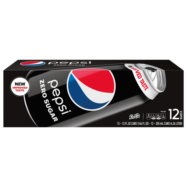 Save on Pepsi Zero Sugar Cola Soda - 12 pk Order Online Delivery | Giant