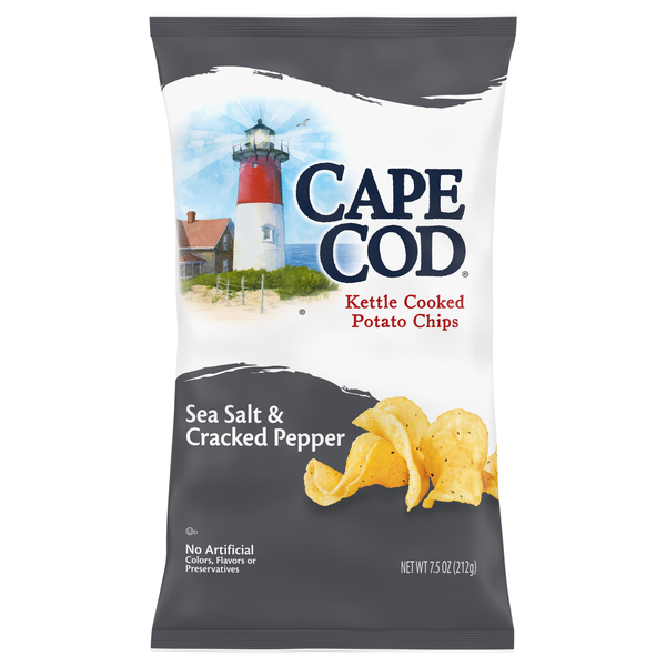 Save on Cape Cod Sea Salt & Cracked Pepper Kettle Cooked Potato Chips ...