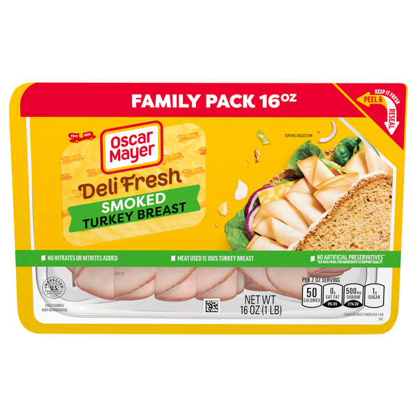 Save on Oscar Mayer Deli Fresh Smoked Turkey Breast Sliced Family Pack ...